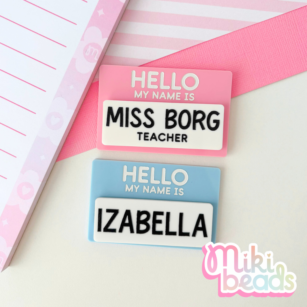 Hello My Name Is Name Badge – MIKIBEADS