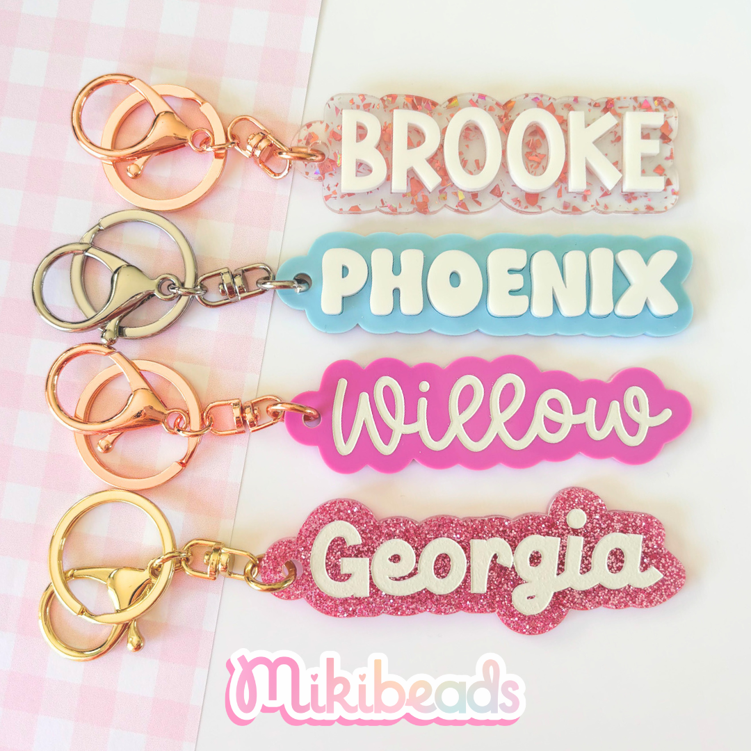 Name Keychains – MIKIBEADS