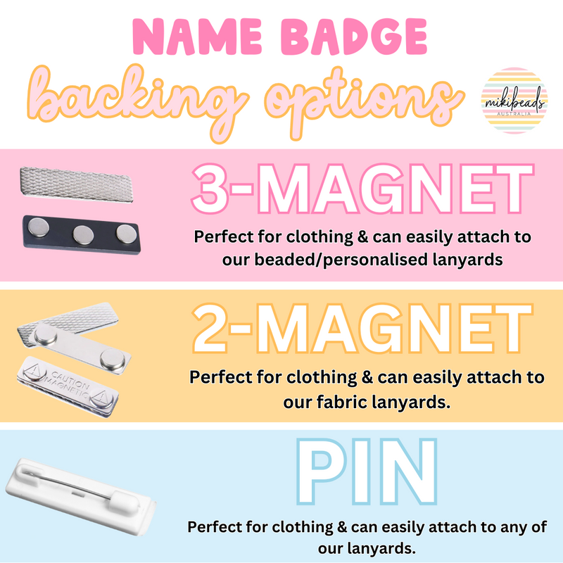 Name & Text Badges – MIKIBEADS