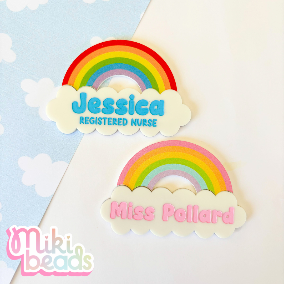 Rainbow Rays Name Badges – MIKIBEADS